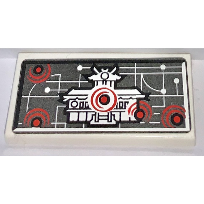 LEGO Tile 2 x 4 with Alarm Control Monitor Sticker (87079) | Brick Owl ...