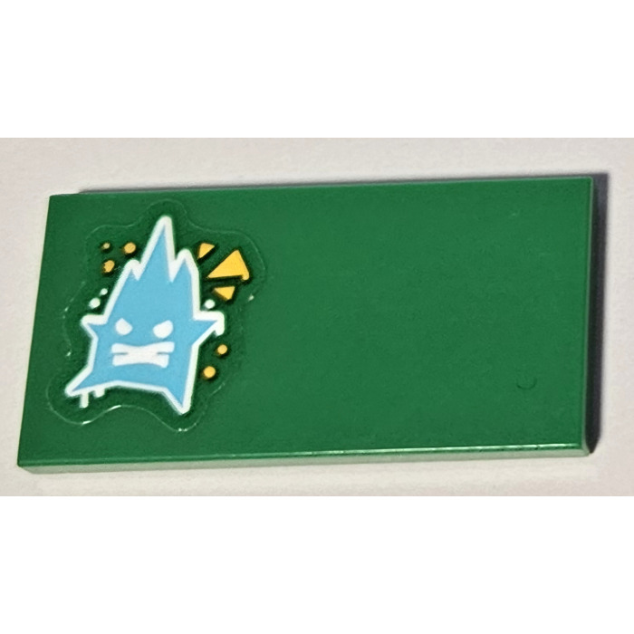 LEGO Tile 2 x 4 with Angry Crystal Creature Sticker (87079) | Brick Owl ...