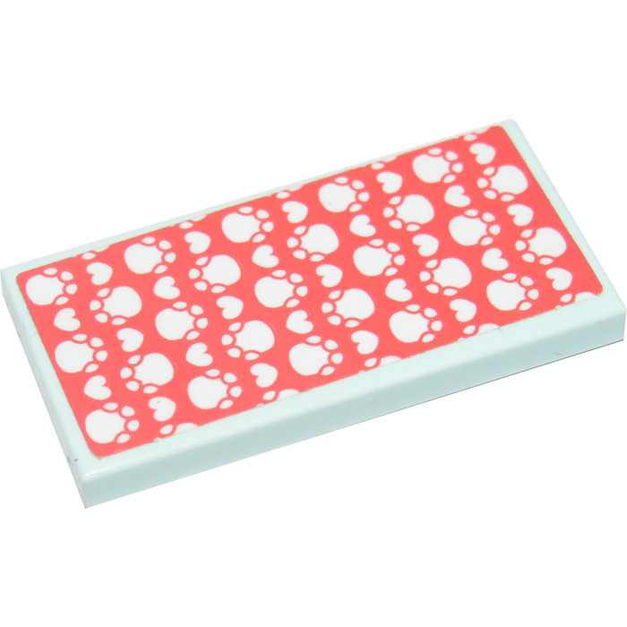 LEGO Tile 2 x 4 with Bedspread with White Paws Sticker (87079) | Brick ...
