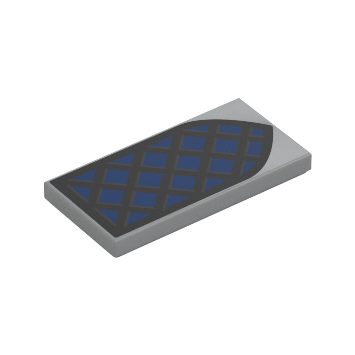 LEGO Tile 2 x 4 with Blue Arched Window with Black Lattice (87079 ...