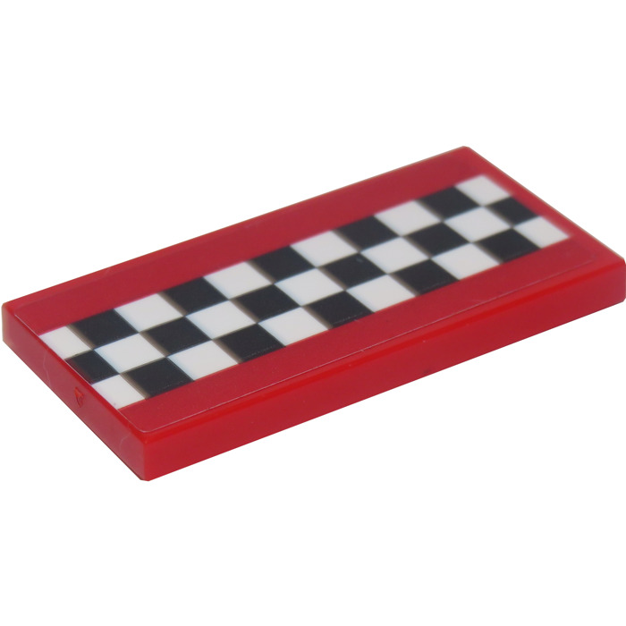 LEGO Tile 2 x 4 with Chequered Flag Sticker (87079) | Brick Owl - LEGO ...