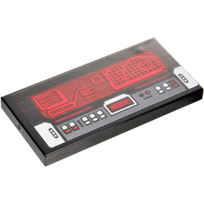 LEGO Tile 2 x 4 with Control Panel Sticker (87079) | Brick Owl - LEGO ...