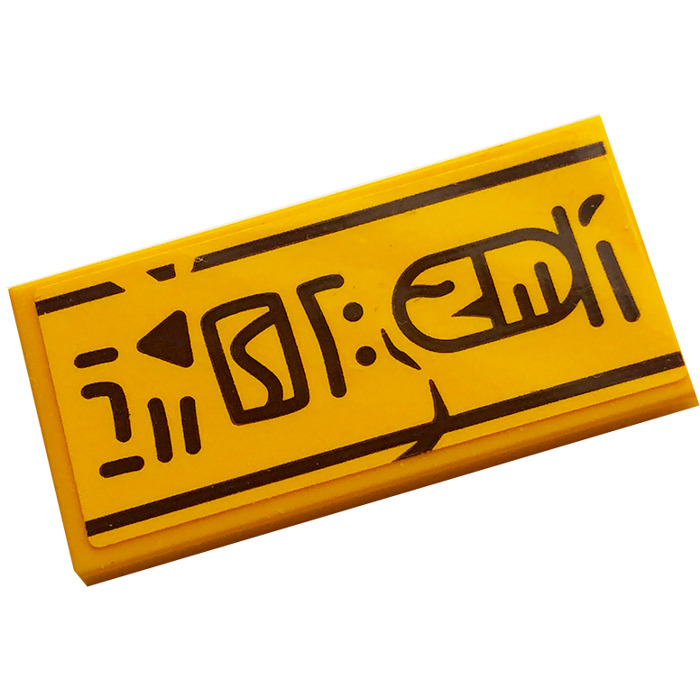 LEGO Tile 2 x 4 with Hieroglyphs Sticker (87079) | Brick Owl - LEGO ...