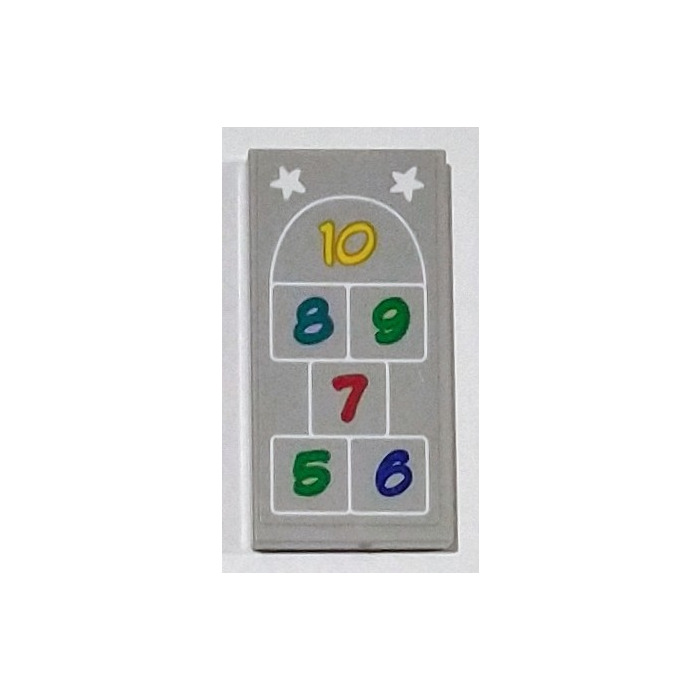 LEGO Tile 2 x 4 with Hopscotch finish Sticker (87079) | Brick Owl ...