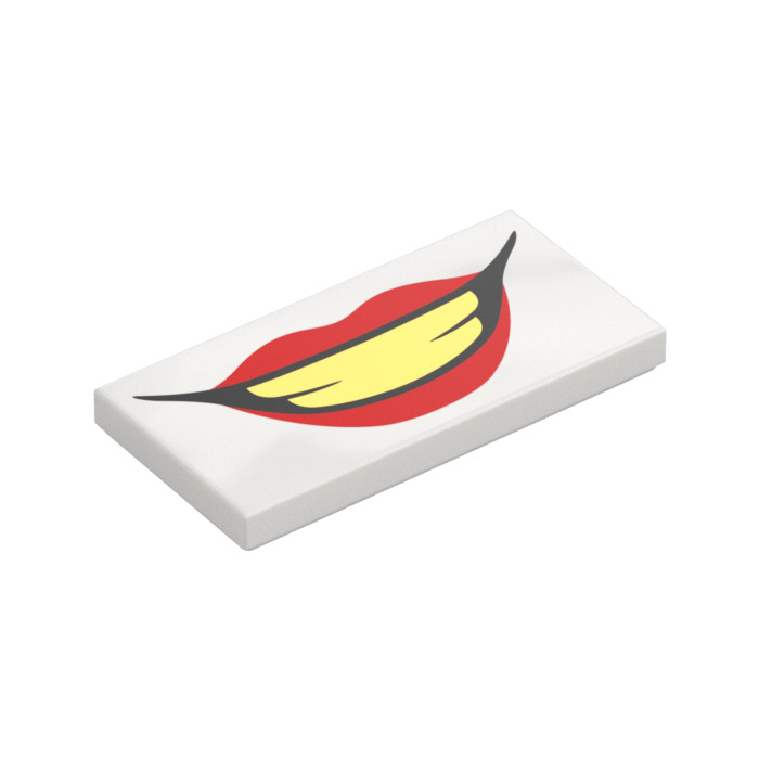LEGO Tile 2 x 4 with Joker Mouth (87079 / 109000) | Brick Owl