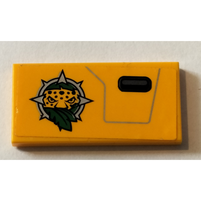 LEGO Tile 2 x 4 with Jungle Logo and Door Handle (Model Left) Sticker ...