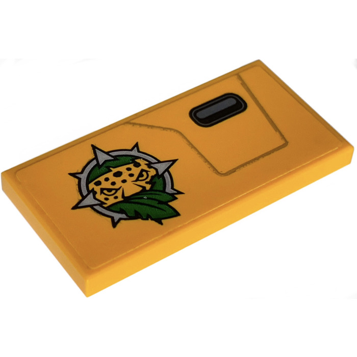 LEGO Tile 2 x 4 with Jungle Logo and Door Handle (Model Left) Sticker ...
