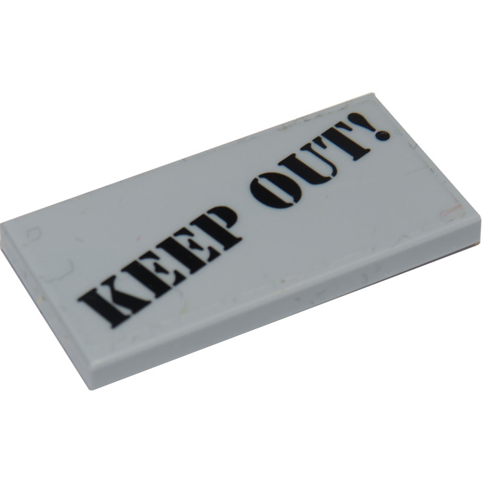 LEGO Tile 2 x 4 with Keep Out Sticker (87079) | Brick Owl - LEGO ...