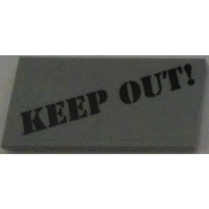 LEGO Tile 2 x 4 with Keep Out Sticker (87079) | Brick Owl - LEGO ...