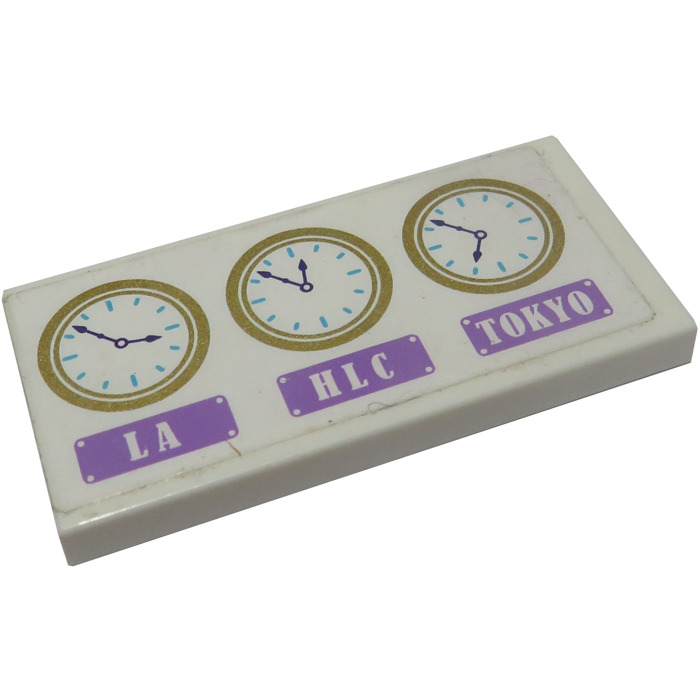 LEGO Tile 2 x 4 with LA - HLC - Tokyo Wall Clocks Sticker (87079 ...