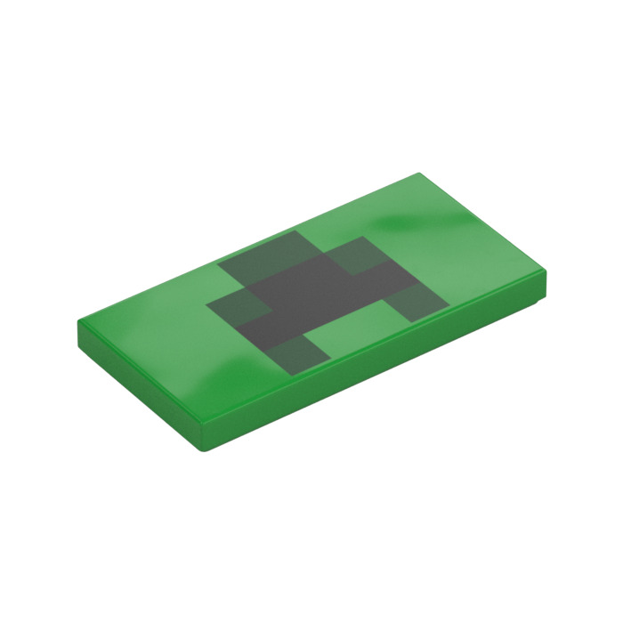 LEGO Tile 2 x 4 with Minecraft Creeper Mouth (66768 / 109939) | Brick ...