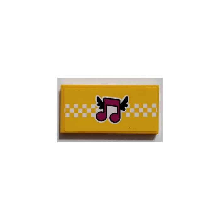 LEGO Tile 2 x 4 with Music Notes Sticker (87079) | Brick Owl - LEGO ...