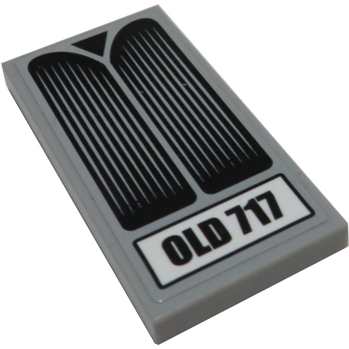 LEGO Tile 2 x 4 with 'OLD 717' License Plate Sticker (87079) | Brick ...