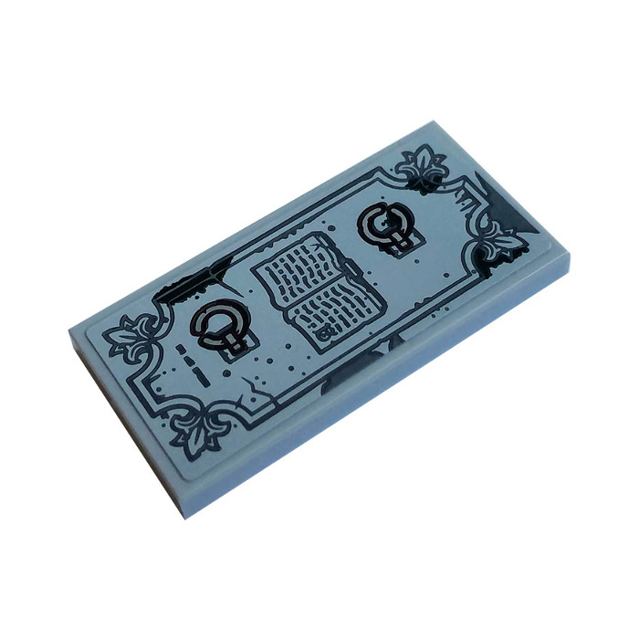 LEGO Tile 2 x 4 with Open Book and Grave Sticker (87079) | Brick Owl ...
