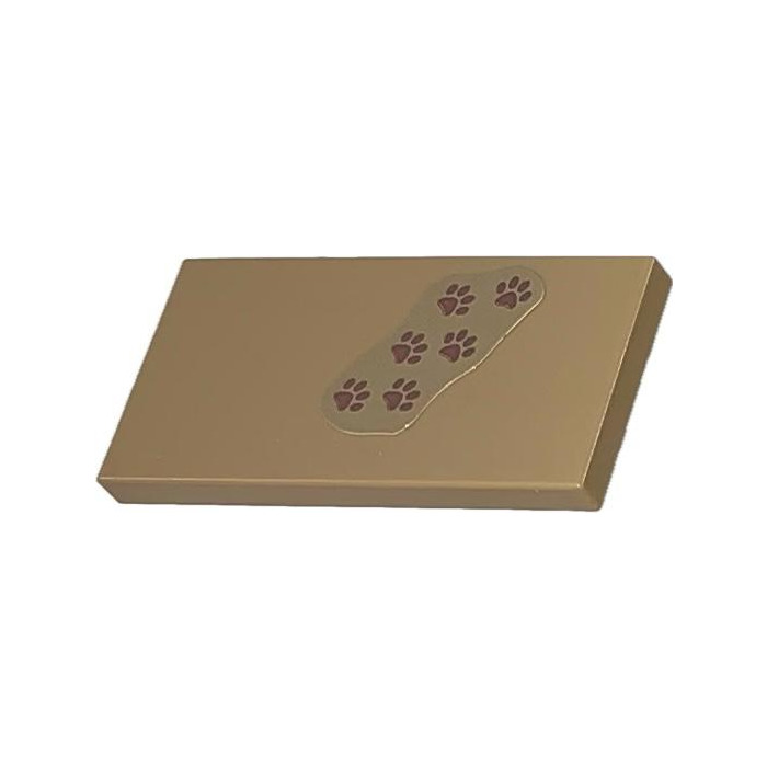 LEGO Tile 2 x 4 with Paw prints Sticker (87079) | Brick Owl - LEGO ...