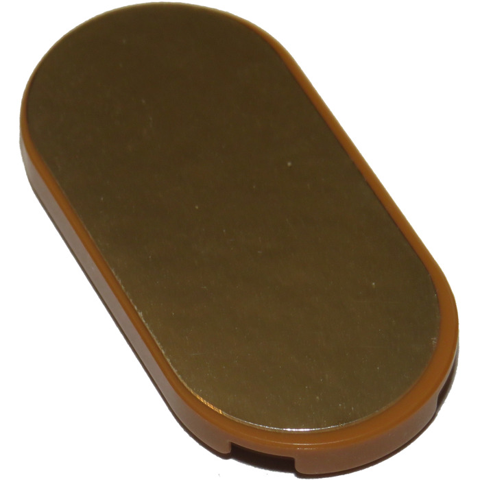 LEGO Tile 2 x 4 with Rounded Ends with Mirror Sticker (66857) | Brick ...