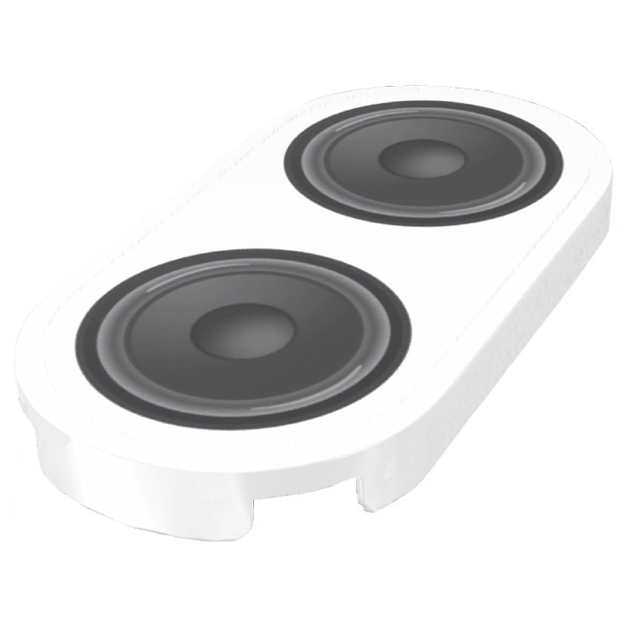 LEGO Tile 2 x 4 with Rounded Ends with Speakers Sticker (66857) | Brick ...