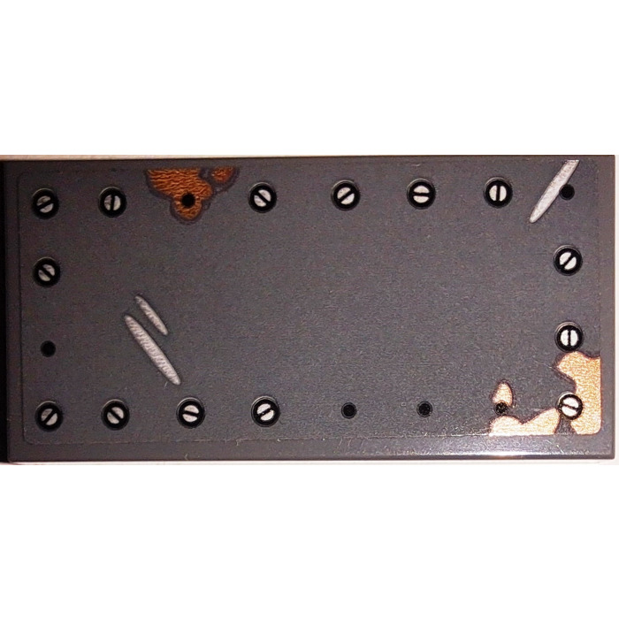 LEGO Tile 2 x 4 with Scratches and Screws Sticker (87079) | Brick Owl ...