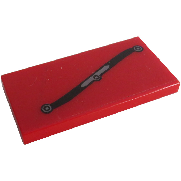 LEGO Tile 2 x 4 with Silver Scroll (Right) Sticker (87079) | Brick Owl ...