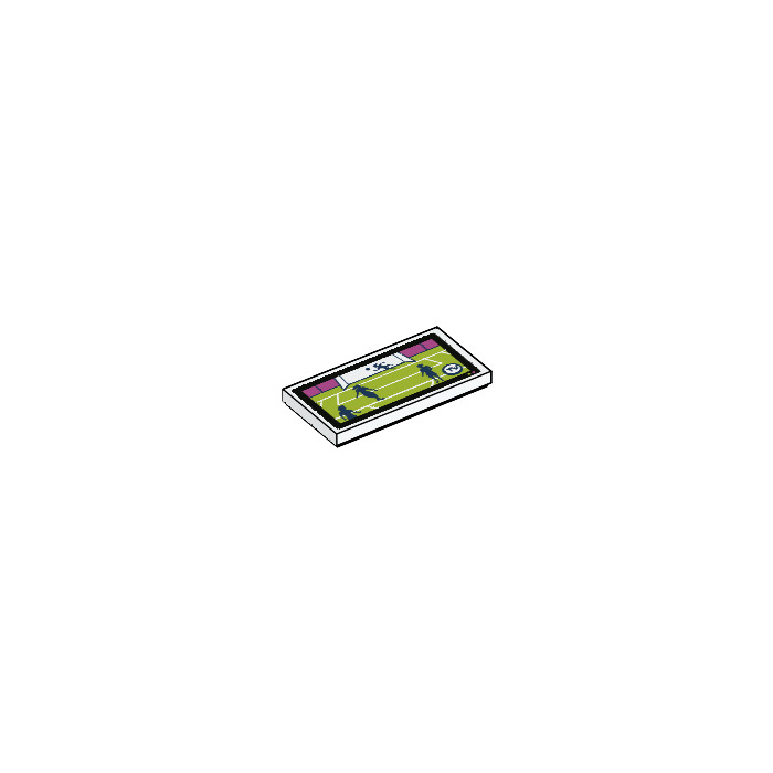 LEGO Tile 2 x 4 with Soccer Game on TV Screen (39248 / 87079) | Brick ...