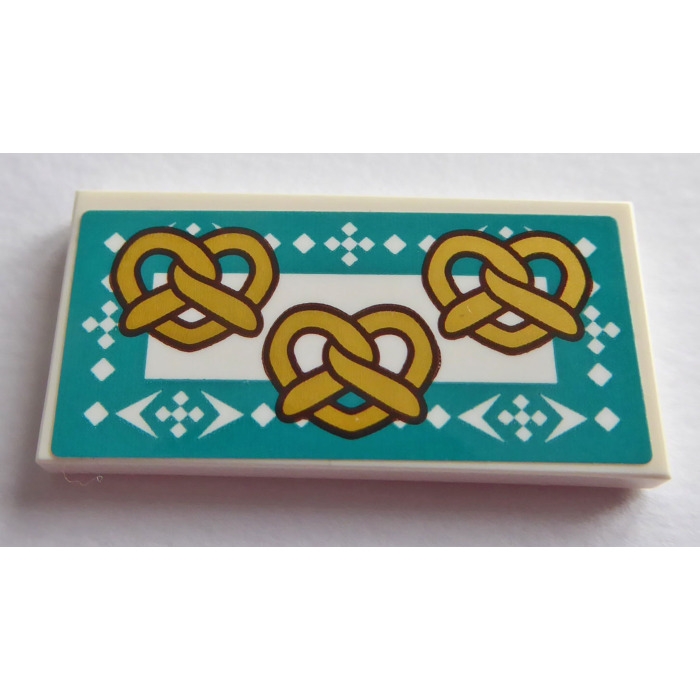 LEGO Tile 2 x 4 with Three Pretzel Sticker (87079) | Brick Owl - LEGO ...
