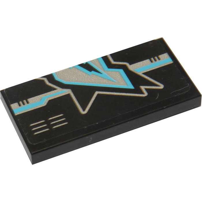 LEGO Tile 2 x 4 with Ultra Agents Logo and Vents Left Pattern Sticker ...