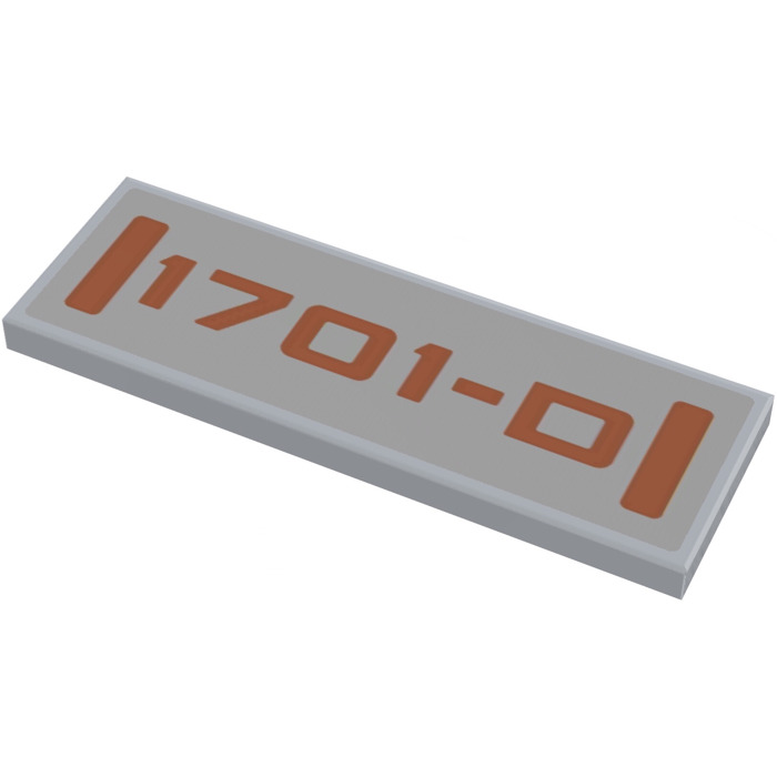 LEGO Tile 2 x 6 with ‘1701 - D’ Sticker (69729) | Brick Owl - LEGO ...