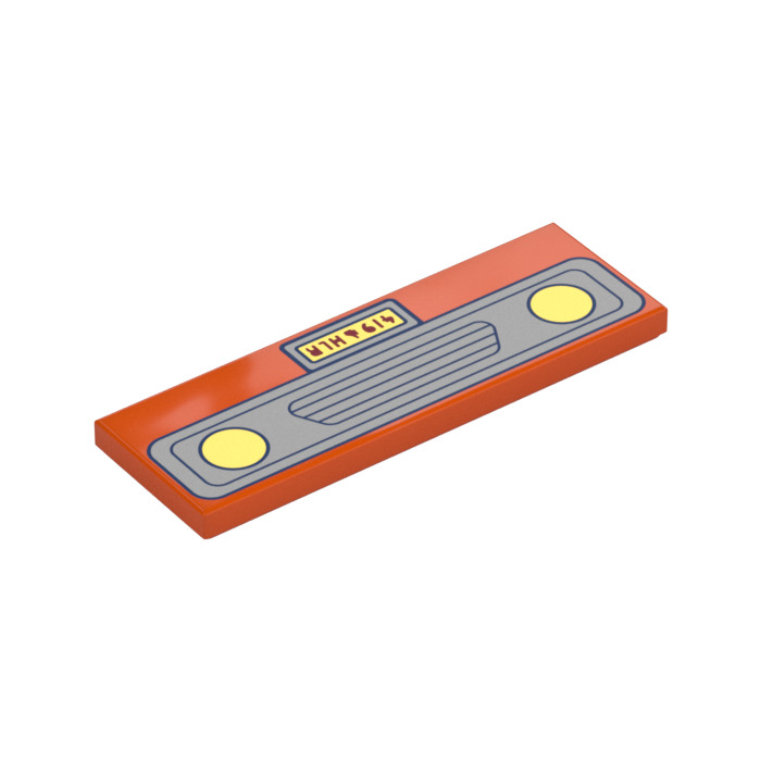 LEGO Tile 2 x 6 with Car Grill, Headlights and License Plate (69729 ...