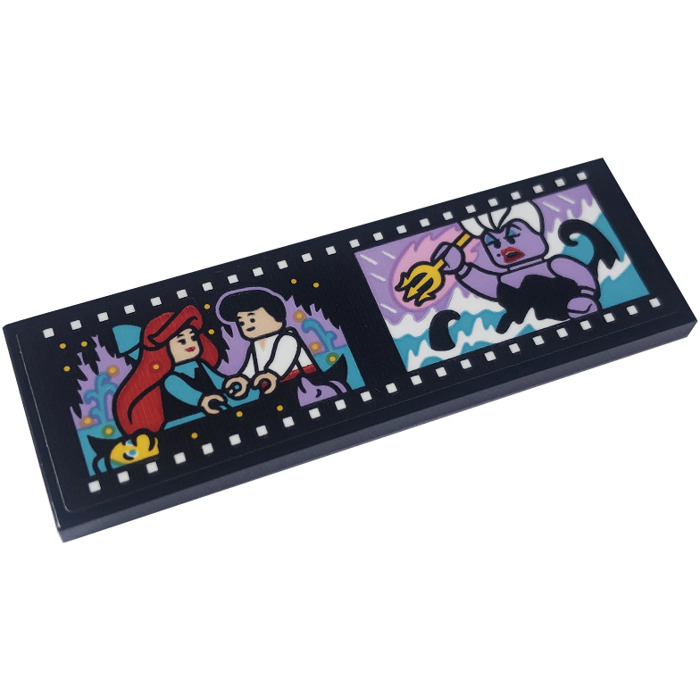 LEGO Tile 2 x 6 with Mermaid, Prince Eric, Urshula Sticker (69729 ...