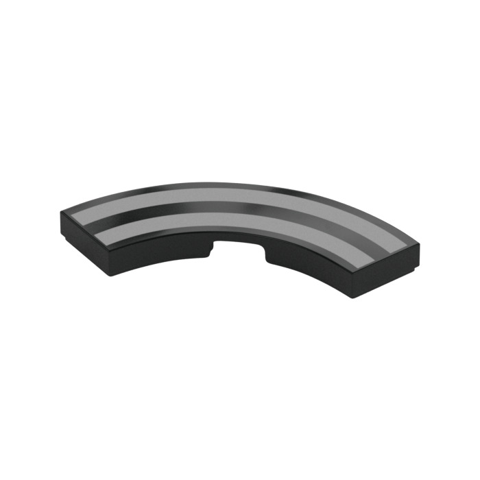 LEGO Tile 3 x 3 Curved Corner with Silver Stripes (79393) | Brick Owl ...