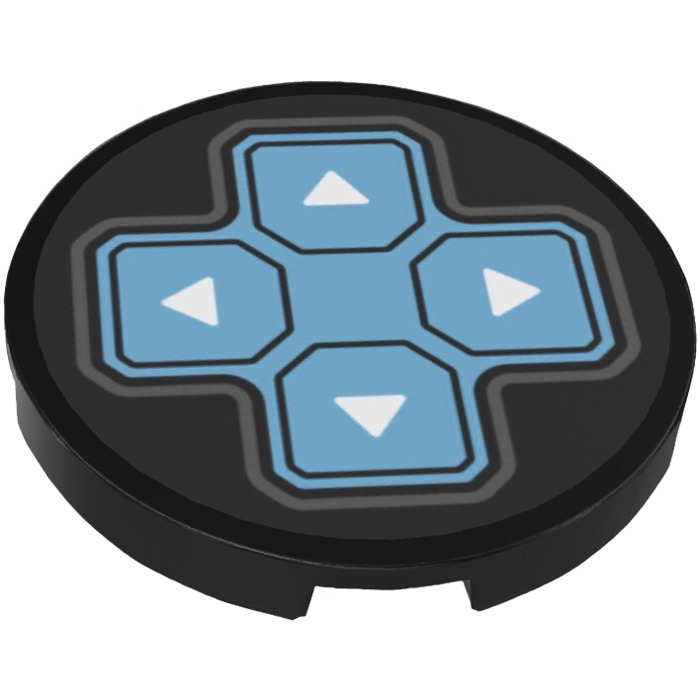 LEGO Tile 3 x 3 Round with 4 Arrow Buttons Sticker (67095) | Brick Owl ...