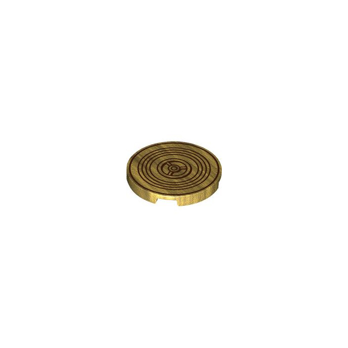 LEGO Tile 3 x 3 Round with Dark Red Circles and Hatch Wheel (67095 / ...