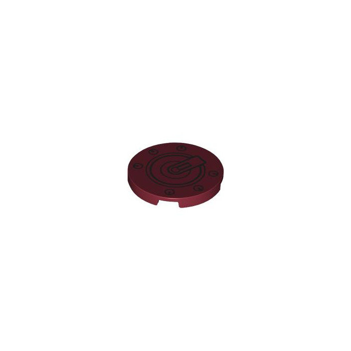 LEGO Tile 3 x 3 Round with Mechanical Joint with Concentric Circles ...