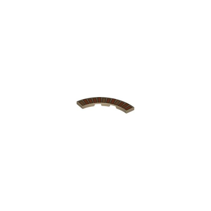 LEGO Tile 4 x 4 Curved Corner with Flesh and Medium Dark Flesh Bricks ...