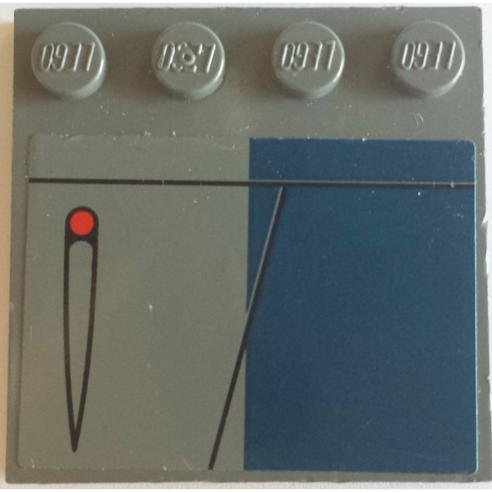 LEGO Tile 4 x 4 with Studs on Edge with Droid Bomb Design (Left ...