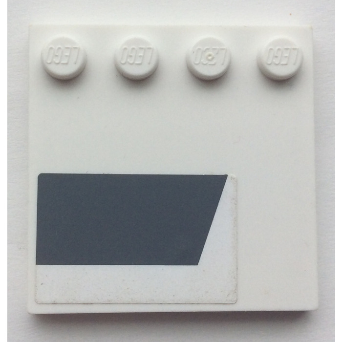 LEGO Tile 4 x 4 with Studs on Edge with Gray Panel Model Right Sticker ...