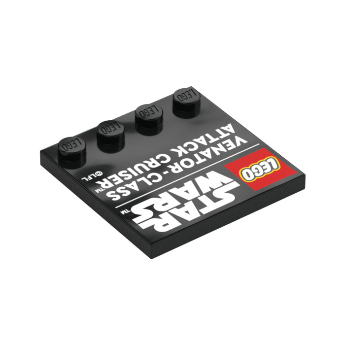 LEGO Tile 4 x 4 with Studs on Edge with Lego Logo, 'STAR WARS' and ...