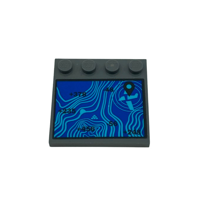 LEGO Tile 4 x 4 with Studs on Edge with Plane Position Marker Pattern ...