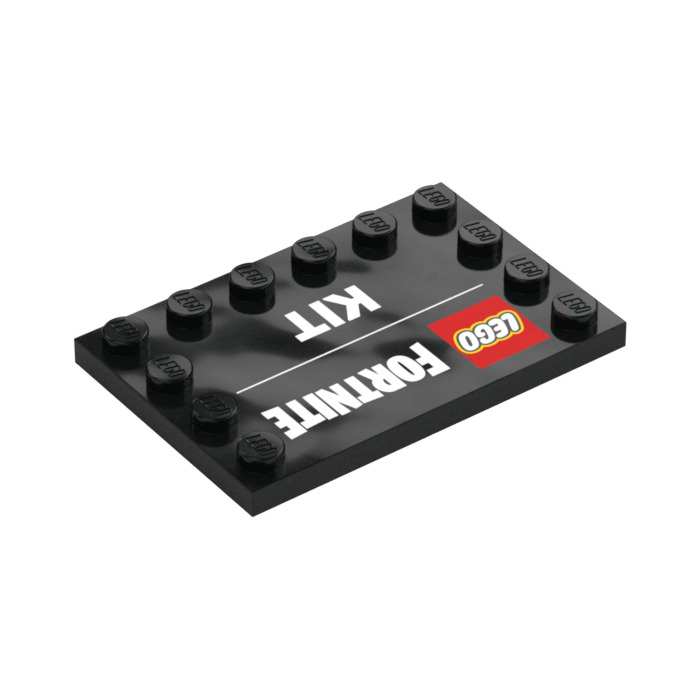 LEGO Tile 4 x 6 with Studs on 3 Edges with 'LEGO FORTNITE’ and ‘KIT ...