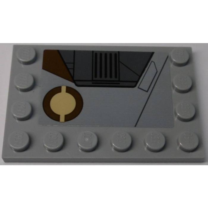 LEGO Tile 4 x 6 with Studs on 3 Edges with SW Jedi Interceptor and Dark ...