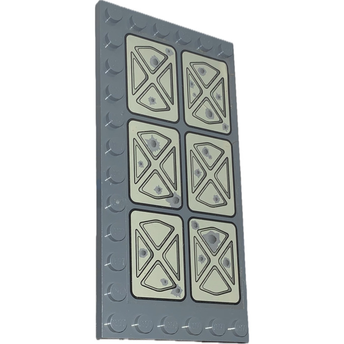 LEGO Tile 6 x 12 with Studs on 3 Edges with Square Pattern Sticker ...