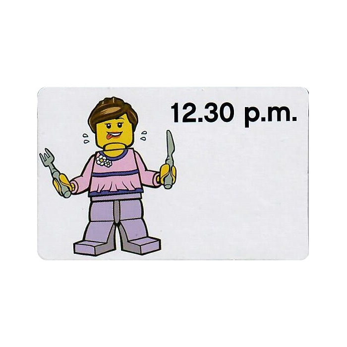 LEGO Time Teacher Activity Card, girl - 12.30 p.m. | Brick Owl - LEGO ...