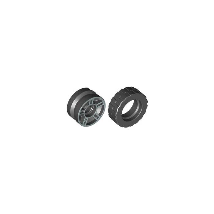 LEGO Tire Ø 17.6 x 6.24 without Band with Rim Ø11.2 X 6.2 with Hole and ...