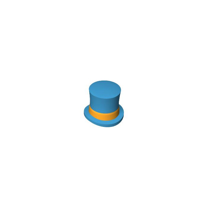 LEGO Top Hat with Upturned Brim with Bright Light Orange Ribbon (27149 ...