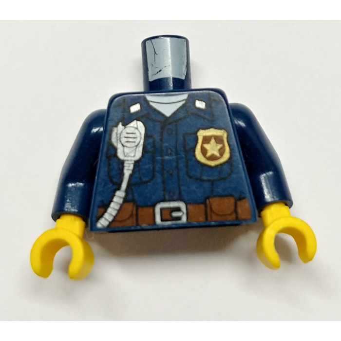 LEGO Torso Police Uniform With Gold Badge Silver Radio (76382) | Brick ...