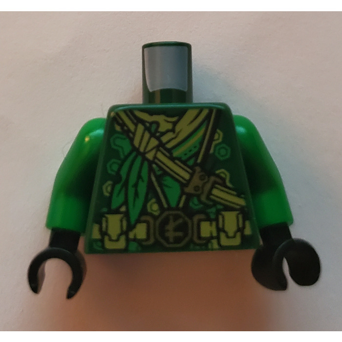 LEGO Torso with Dark Tan Belt and Green Leaves (Lloyd) (973) | Brick ...