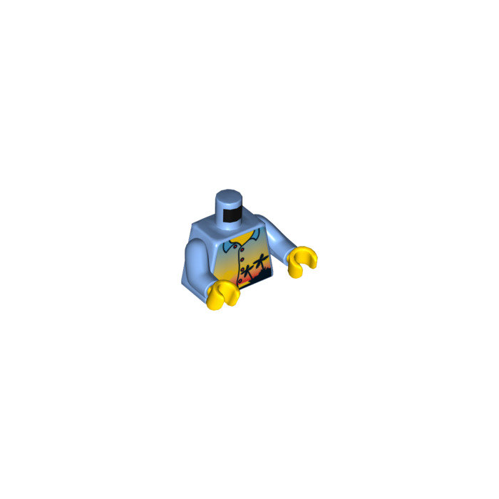 LEGO Torso with Hawaiian shirt pattern, sun and palm trees (973 / 76382 ...