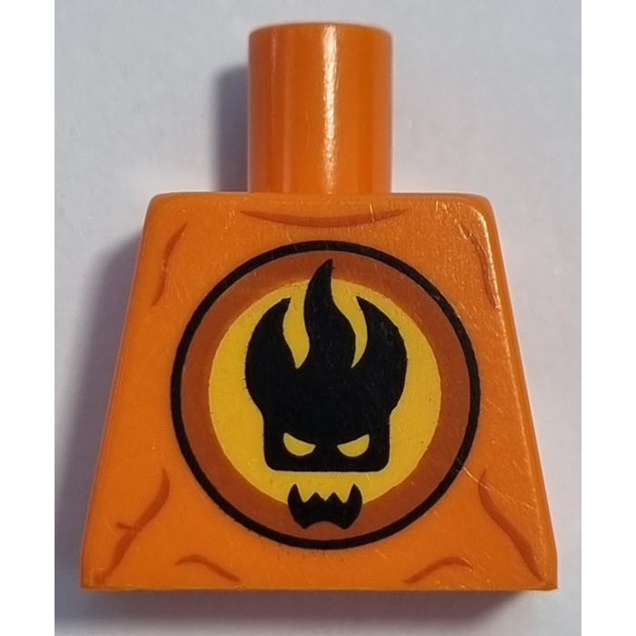 LEGO Torso without Arms with Eyes in Fire and Zipper Decoration (973 ...
