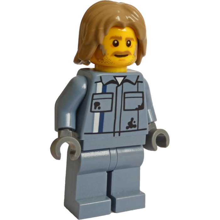 LEGO Tow Truck Driver with Sand Blue Uniform Minifigure | Brick Owl ...