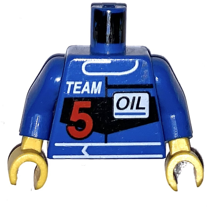 LEGO Town Racing Torso Team 5 and Oil (973) | Brick Owl - LEGO Marketplace